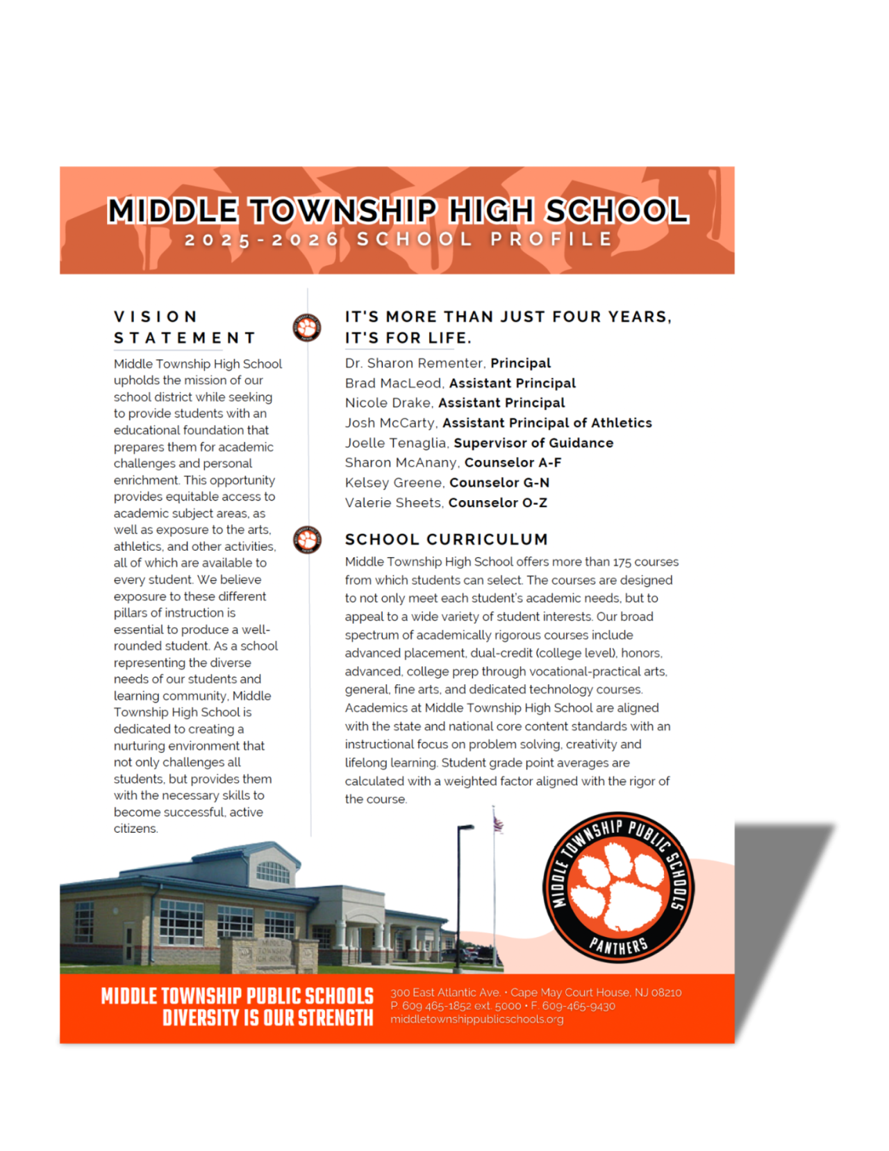 Guidance Office - Middle Township Public Schools - High School